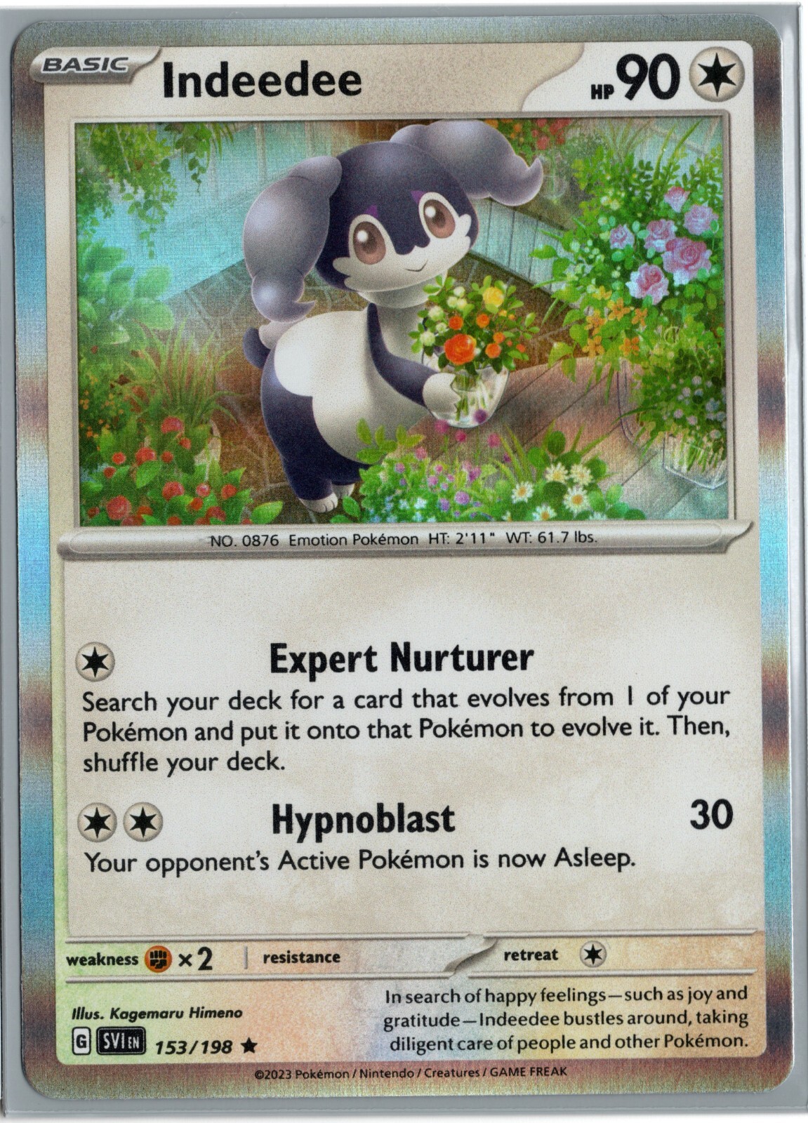 Pokémon TCG Indeedee #153/198 Holo Rare Scarlet & Violet | eBay