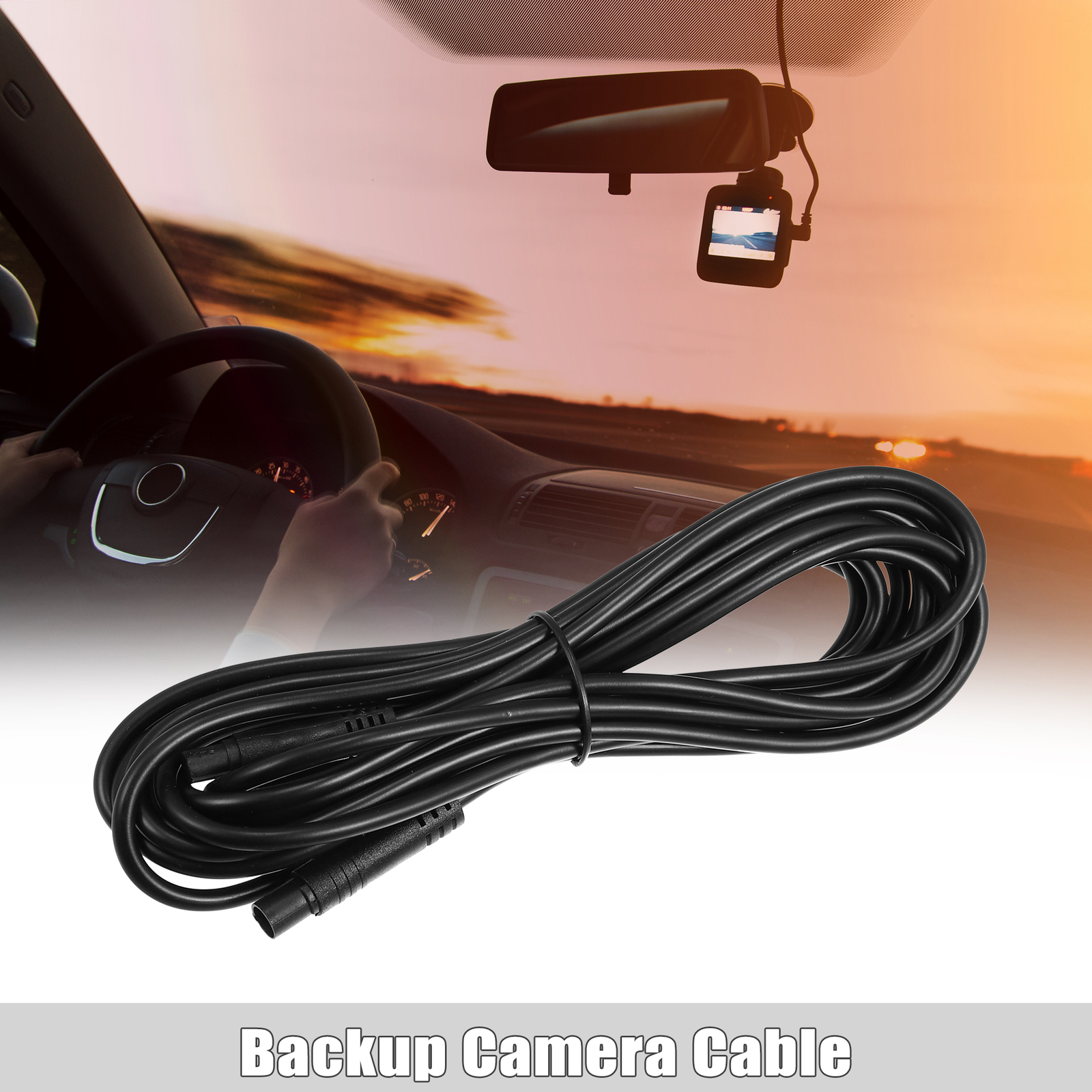 6 Pin 13.12ft 400cm Car Backup Camera Extension Cable Dash Camera Cord ...