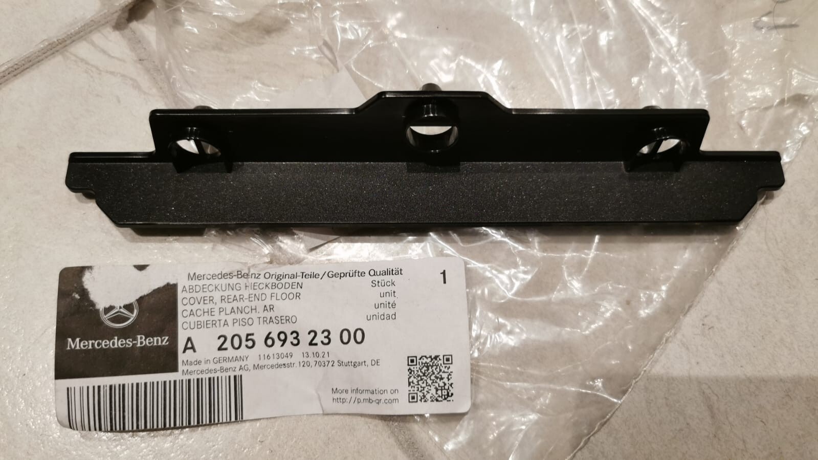 Mercedes-Benz Original COVER Rear End Floor A2056932300 | eBay