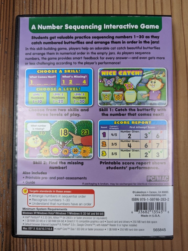 Lakeshore: Number Sequencing Interactive Game [PC/MAC] Math Pre K - K ...
