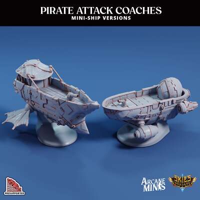 3D Printed Sordane Publishing Arcane Minis Mini Ship - Pirate Attack ...