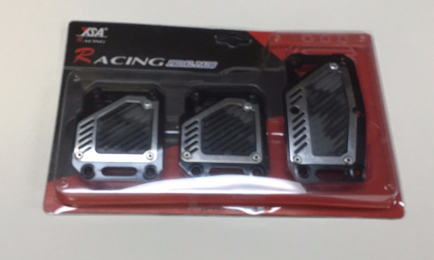 3PC SET BLACK BRAKE GAS CLUTCH RACING PEDAL PADS MANUAL TRANSMISS. PDL ...