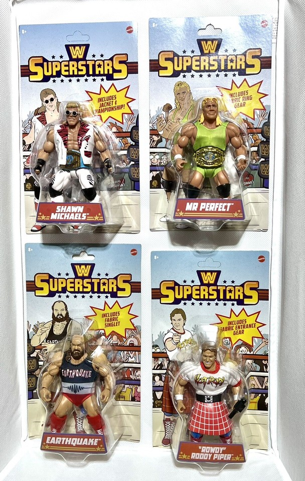 WWE Superstars Walmart Exclusive Action Figures Mr Perfect Doink Andre ...