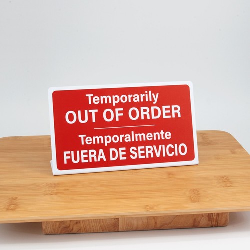 Temporarily Out Of Order, Plastic L Style Signs, 9 pack, Free Shipping ...