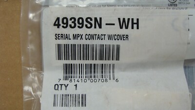 ADEMCO HONEYWELL 4939SN-WH 4939SNWH NEW NOS SERIAL MPX CONTACT | eBay