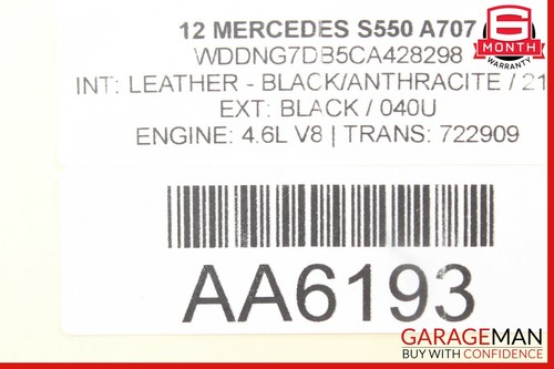 12-17 Mercedes W221 S550 CL550 E550 Air Intake Cleaner Box Left ...