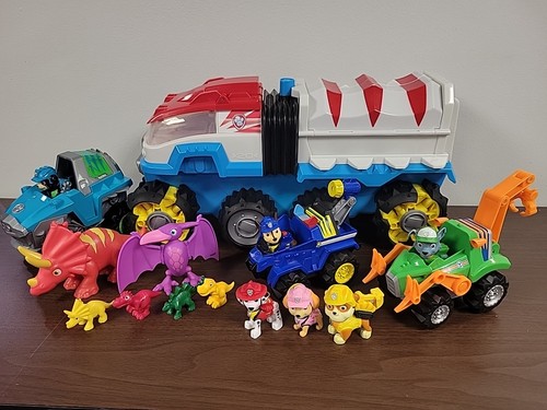 PAW Patrol Rescue Dino Patroller Motorized Truck Vehicle Rex w/Vehicle ...