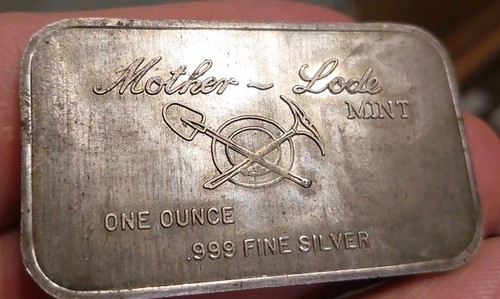 Toned Vihtage Art Silver Bar: Mother lode Mint 1973 "Keep Me And Never ...