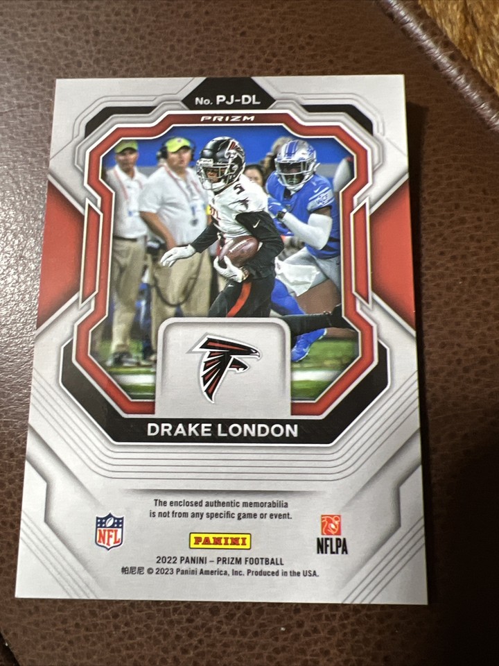 2022 Prizm Football Drake London Jersey Silver Patch RC SP Atlanta ...