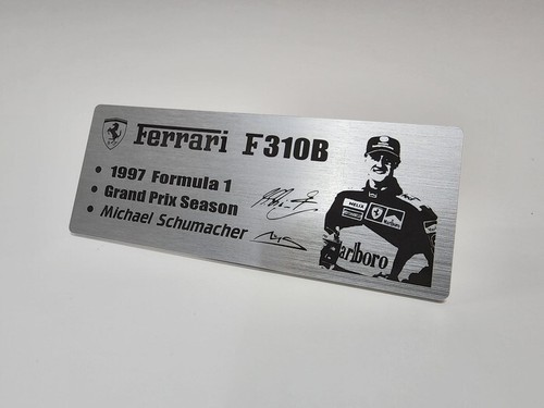 1997 Ferrari F310B M.Schumacher Metal Name Plate Plaque for 1/12 ...
