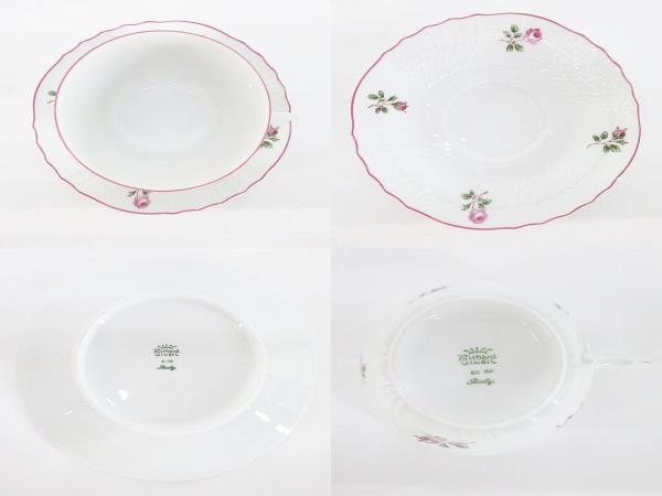 Used Richard Ginori Rosellini Cup Saucer 2 Plates Set White Brand ...