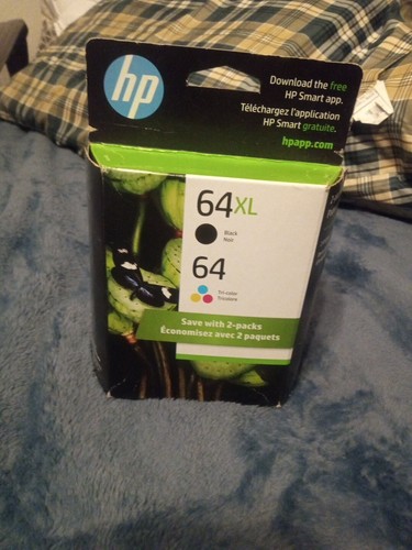 Genuine HP 2-pack 64XL Black & 64 Cyan Yellow Magenta Ink Cartridges ...