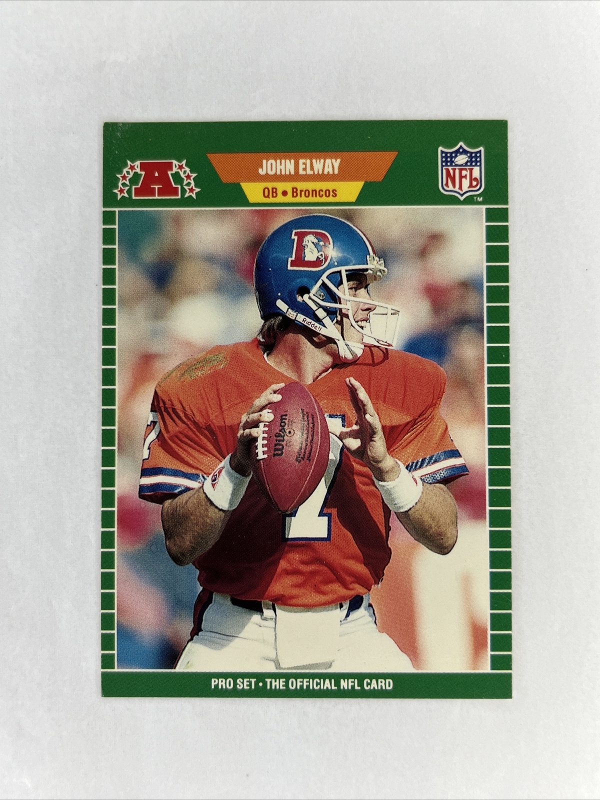 1989 NFL Pro Set John Elway #100 Denver Broncos Football Card | eBay