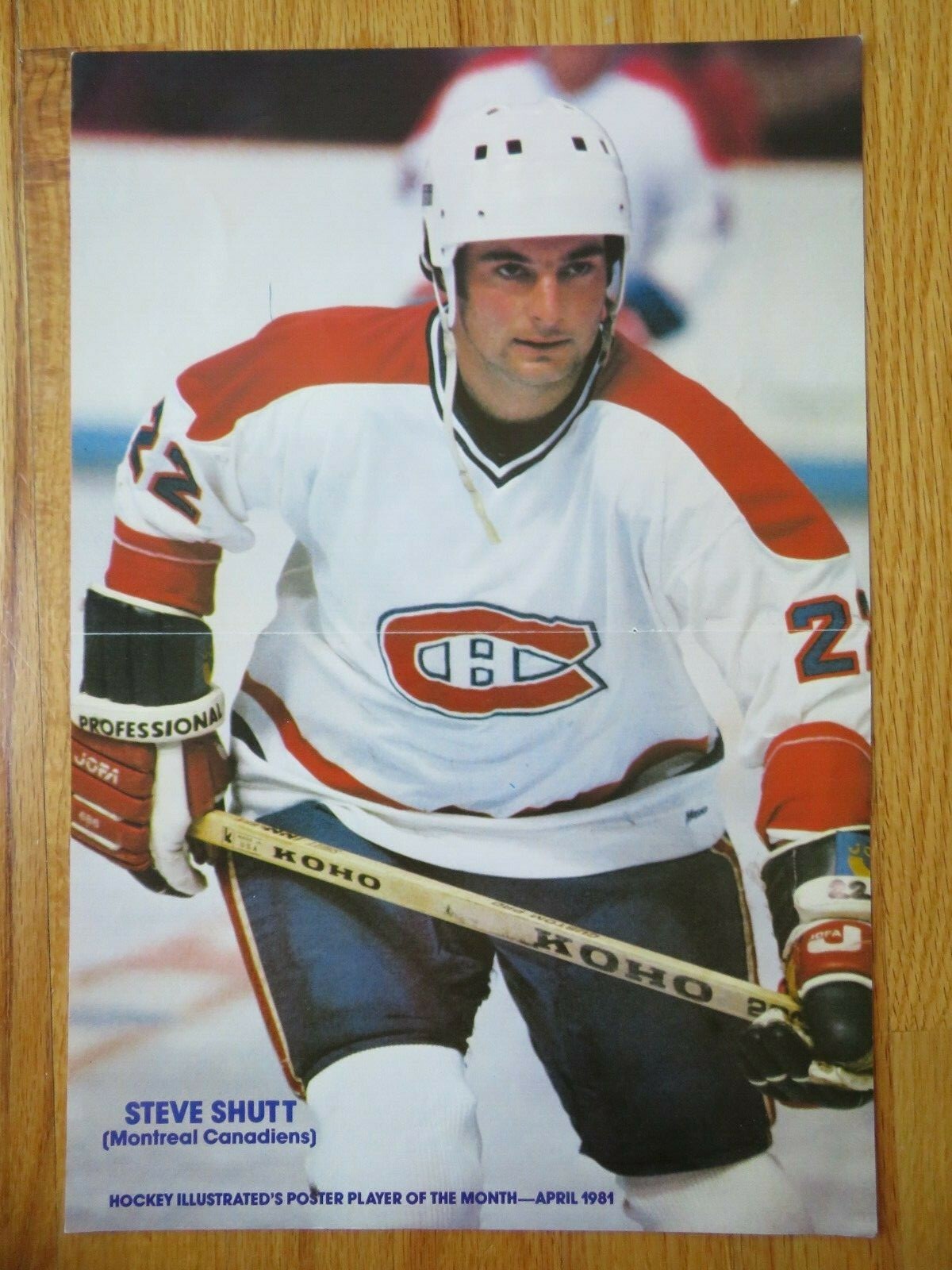 1981 Hockey Illustrated STEVE SHUTT No. 22 MONTREAL CANADIENS Pin-Up ...