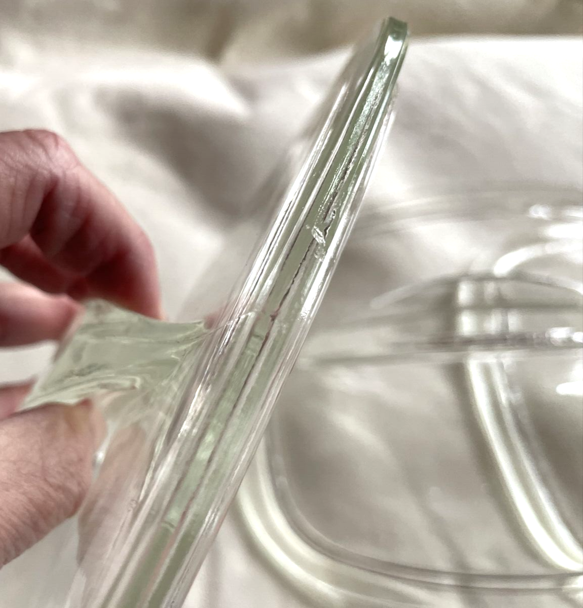 Lot of 3 Vintage Pyrex Square Glass Lid Fin Handle RARE CORNING ...