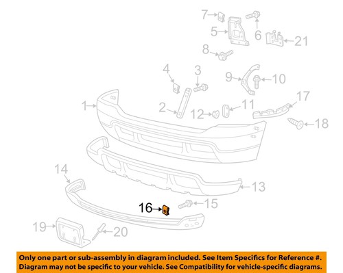 Ford OEM Front Bumper-valance Panel Nut Left W520822S439 for sale ...