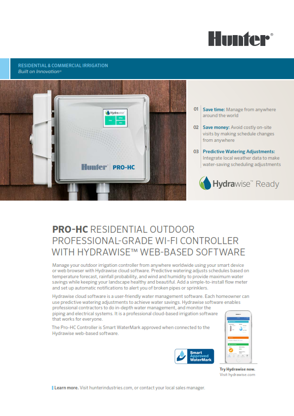 Hunter PRO HC Hydrawise 24 Station Wi-Fi Outdoor Irrigation Controller ...
