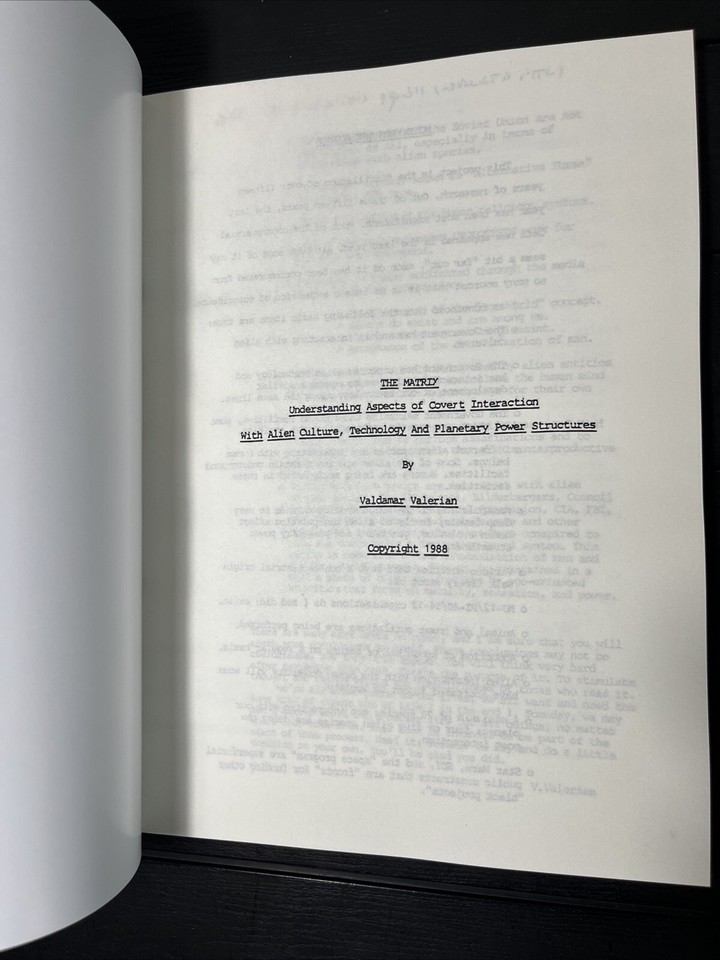 MATRIX I,Valdamar Valerian,Alien Culture, Technology & Planetary Power ...