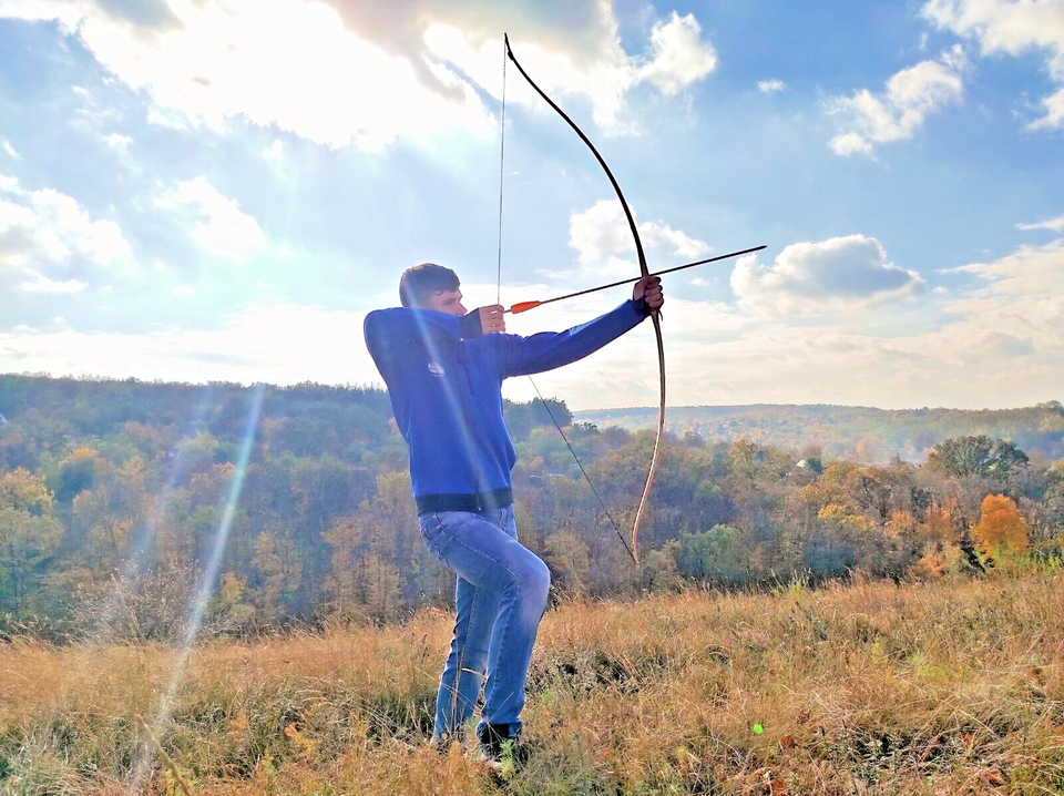 Traditional Wooden Longbow, 71" Ash+Bamboo Bow, Medieval Archery ...