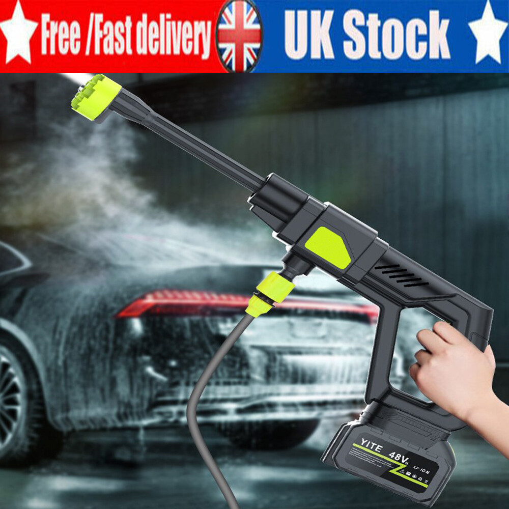 2 Battery Cordless Car Ultra High Pressure Jet Water Wash Portable ...