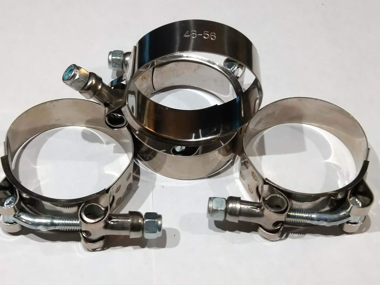 x4 PCS Clamps ID 51MM 2" Stainless Steel T Bolt Clamp 2 in or 48mm ...