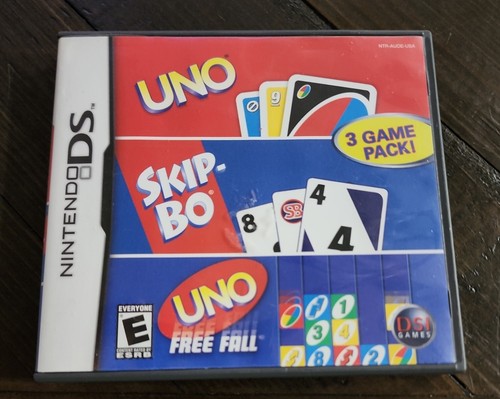 Uno/Skip-Bo/Uno Free Fall (Nintendo DS) Lite DSi XL 3DS 2DS w/Case ...