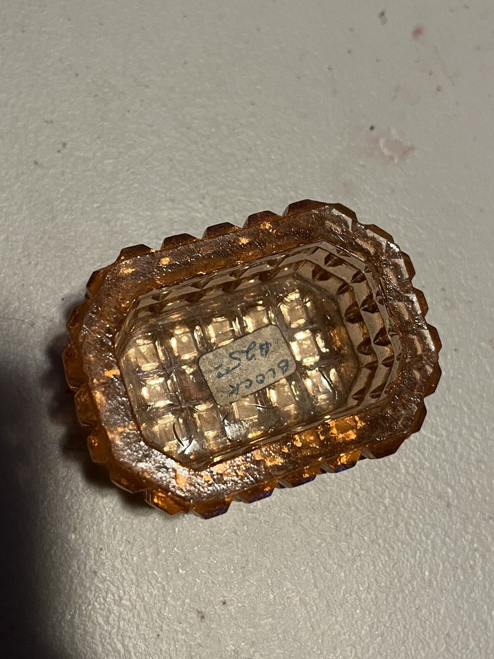 Salt Cellar Dip glass Rectangle, Cut | eBay