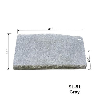 Gray Granite Serpentine Slant Monument Grave (36x16x10) SL-51 | eBay