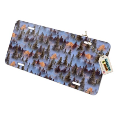 Trees Forest Woods Outdoors Pattern Metal Vanity Tag License Plate | eBay