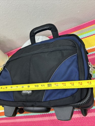 eBags Padded Wheeled Suitcase Backpack Travel Bag with Trolley | Black ...