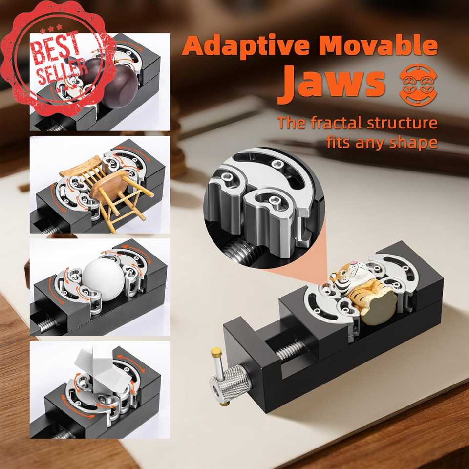 Mini Drill Press Vise 2.44" Jaw Self-Adjusting Clamp for DIY Crafts ...