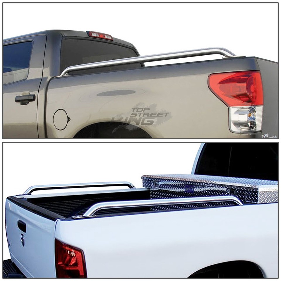 PAIR 58" CHROME TRUCK SIDE RAIL BAR FOR 14-17 SILVERADO/SIERRA 1500 ...