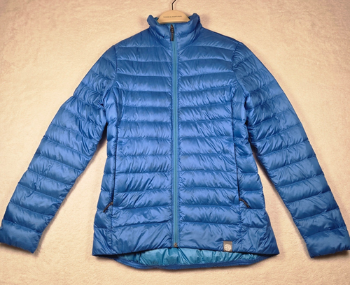 REI Co Op Down Puffer Jacket Blue Lightweight Insulated Full Zip Women ...