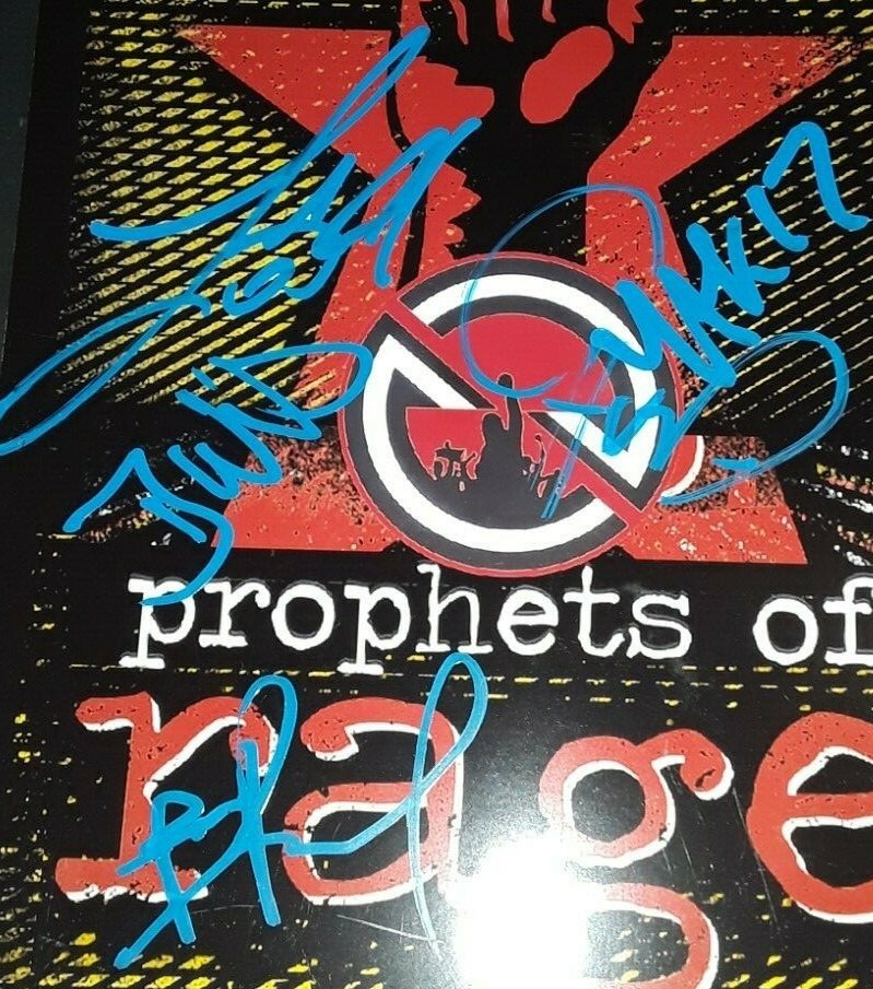 PROPHETS OF RAGE RATM SIGNED AUTOGRAPHED 8X10 PHOTO BY 5 TIM BRAD B ...