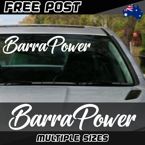 Barra Power Sticker Decal Car Windscreen Banner Barra The World Turbo ...