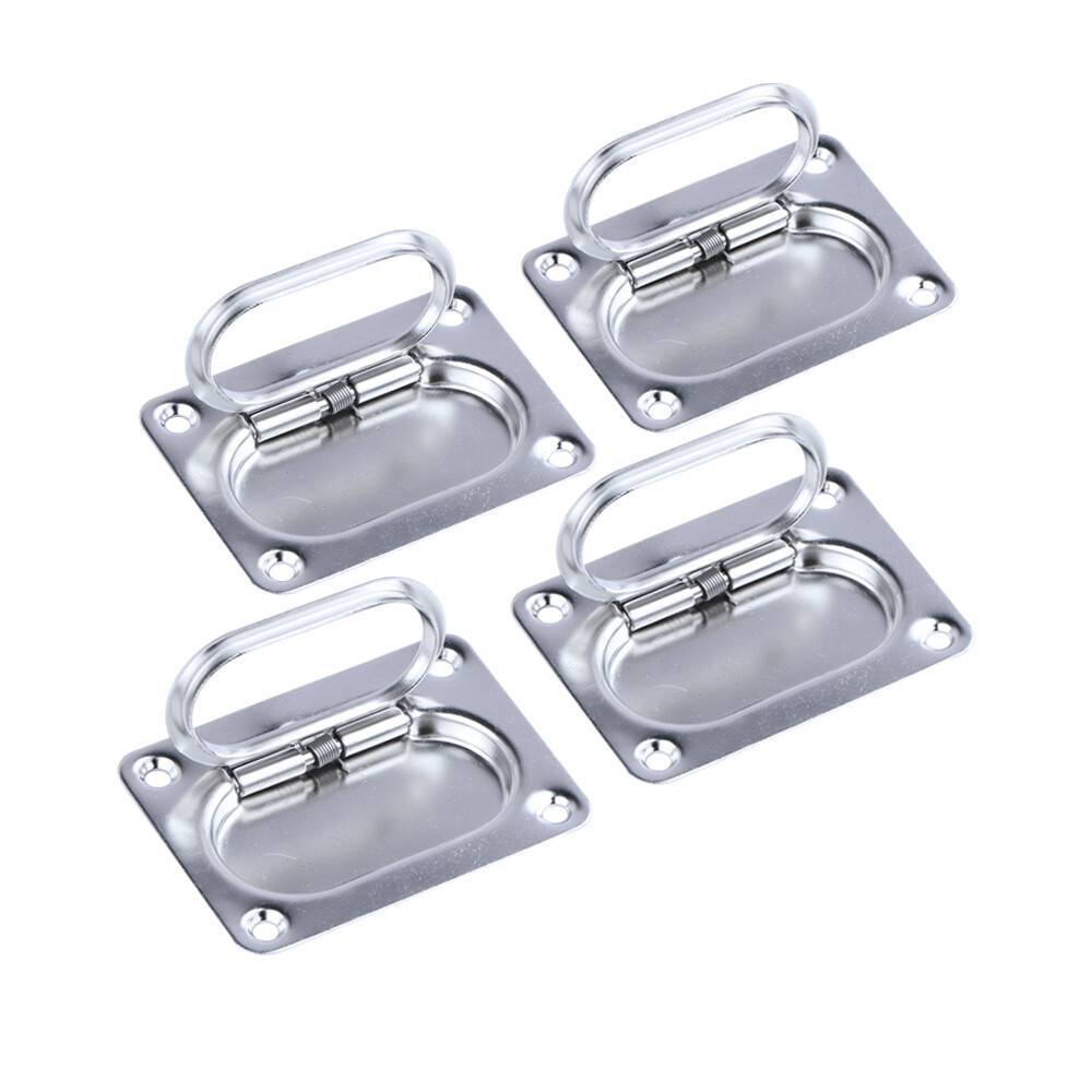 4X Stainless Steel Boat Deck Hatch Pull Flush Lift Boat Ring Hatches ...