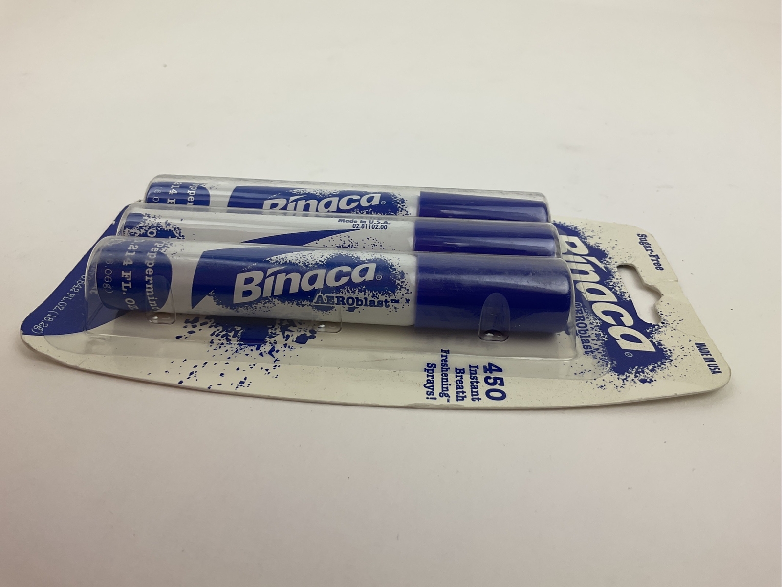 3 Binaca AEROblast Peppermint Breath Freshener Spray Sugar Free 0.214oz ...