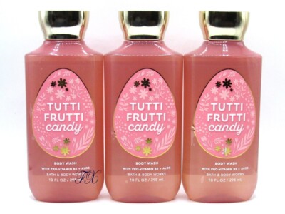 BATH & BODY WORKS TUTTI FRUTTI CANDY BODY WASH 10 FL OZ (LOT OF 3 PCS ...