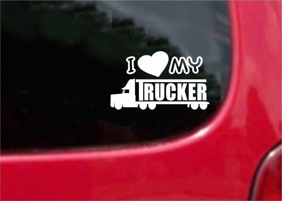 2 (PCS) I Love My Trucker Stickers Decals 20 Colors To Choose From | eBay