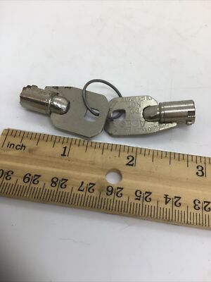 Matching Pair ACE Chicago Lock Vending Machine Keys Soda Coke Coca-Cola ...