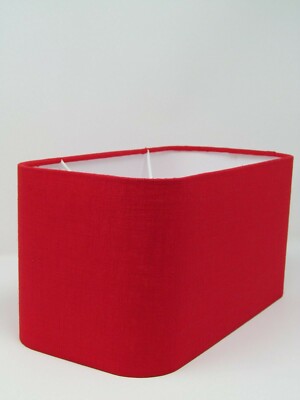 Lampshade Bright Red Cotton Rounded Rectangle Light Shade | eBay UK