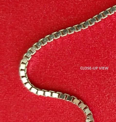 Box Chain -- Anklet 9" to 13" -- Sterling Silver -- Made In Italy [TA ...