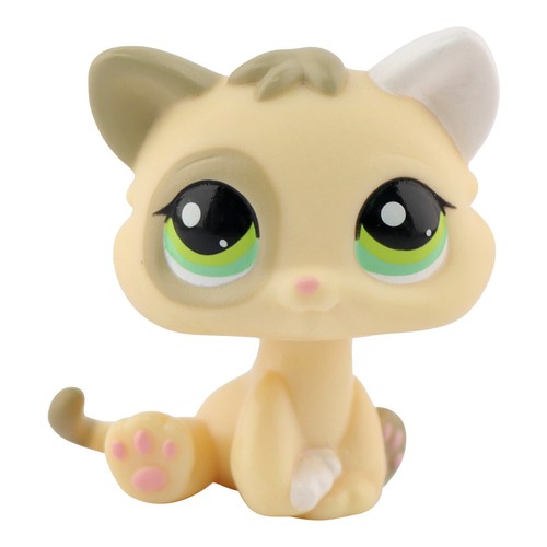 Pet Shop LPS Animal Figure Mini Cat 1074 Sitting Kitten Kids Gift Toy ...