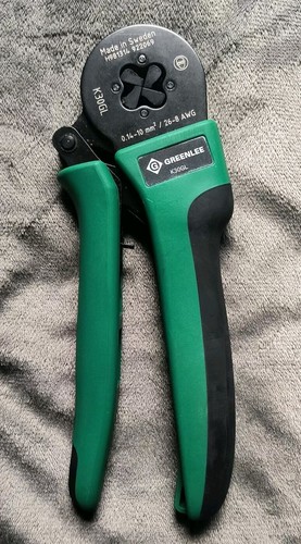 Greenlee K30GL 25 - 10 AWG Crimper Square FC for Crimping Wire Ferrules ...