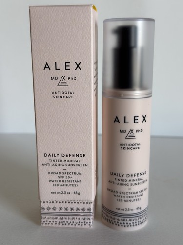 ALEX MD PhD Sunscreen For Face,Tinted Mineral Facial SPF 50+/2.3 oz ...