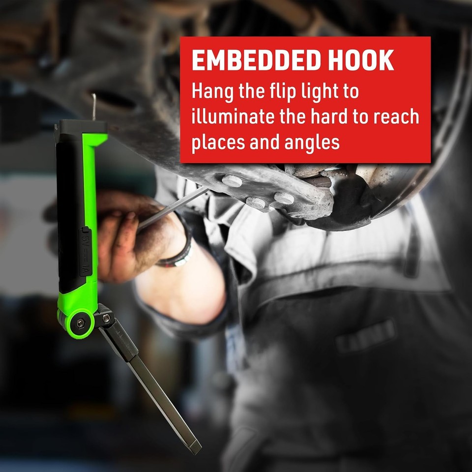 EZNP50 500 Lumen Rechargeable Flip Work Light Green | eBay