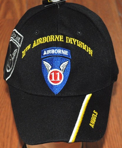 New Black Eleventh 11th Airborne Division US Army Adjustable Hat Angels ...