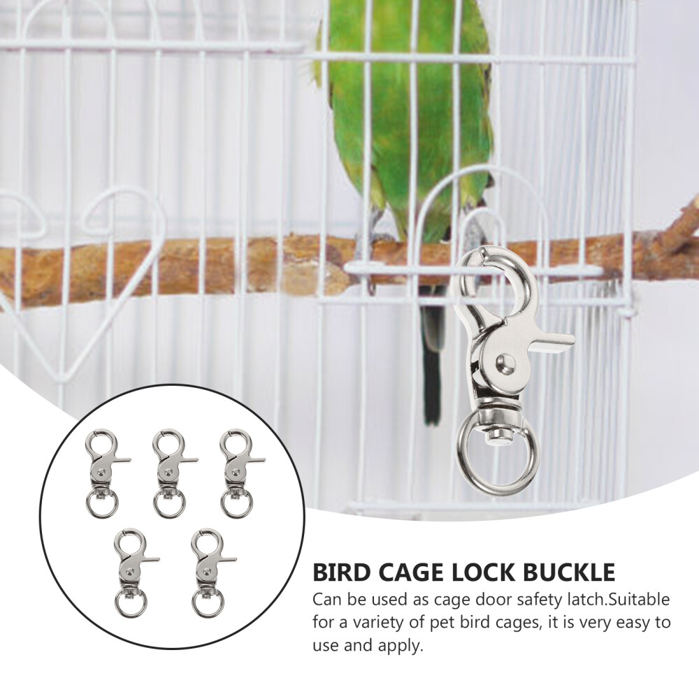 5 Pcs Bird Cage Accessories Cages Birdcage Lock Door Locks Key Fob ...