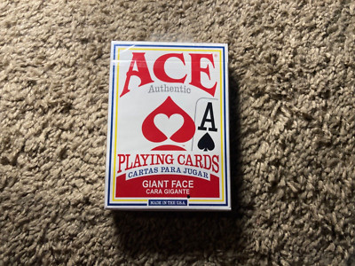 Ace Authentic Giant Face Playing Cards Red Label Sealed Deck New | eBay