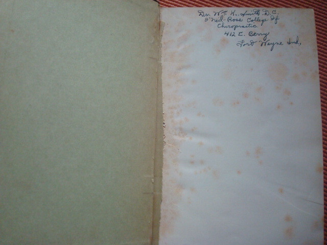 1933 CHIROPRACTIC SPINOGRAPHY FIRST EDITION PALMER GREEN BOOK | eBay